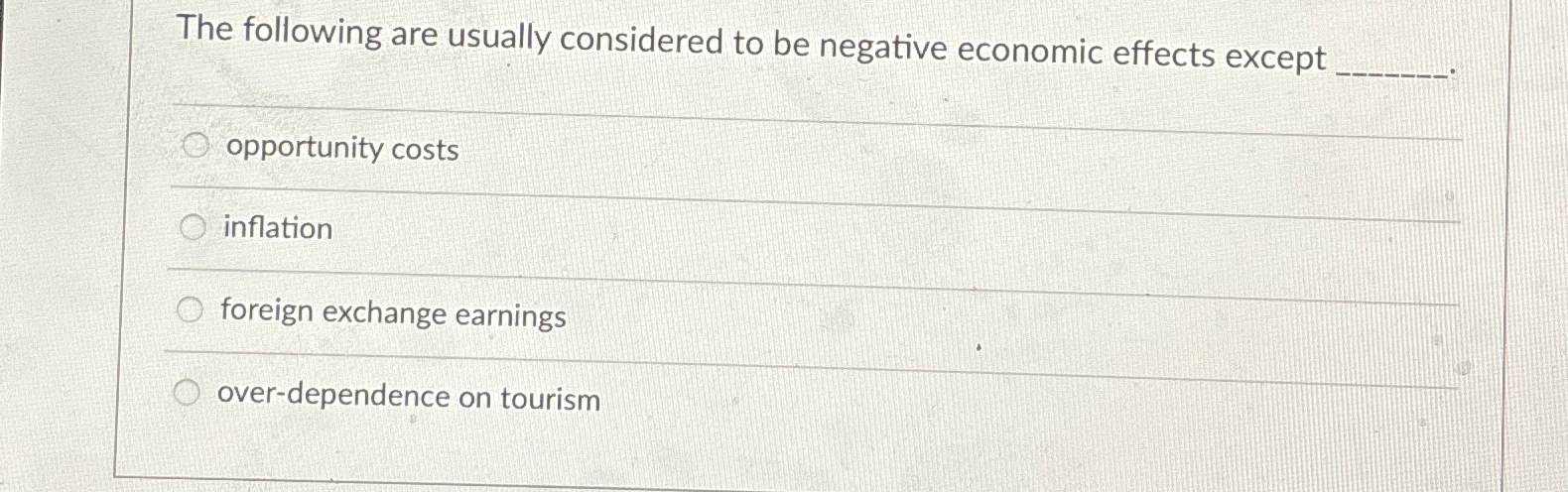 Solved The following are usually considered to be negative | Chegg.com