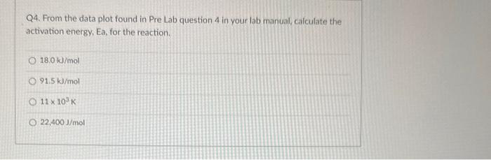 Q4 From The Data Plot Found In Pre Lab Question 4 In 7766