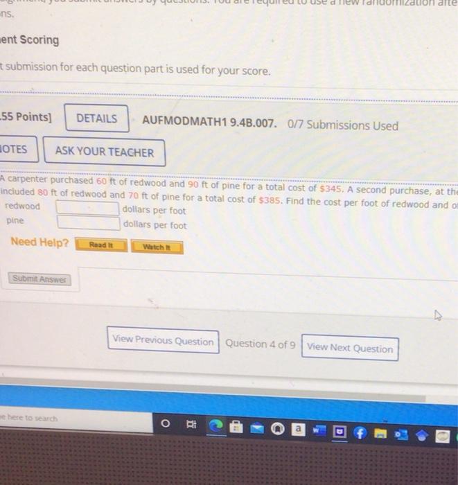 Solved arte -ns. ment Scoring submission for each question | Chegg.com