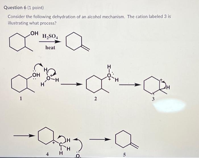 Consider the following dehydration of an alcohol | Chegg.com