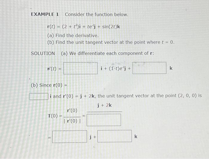 Solved EXAMPLE 1 Consider the function below. r(t) = (2 + | Chegg.com