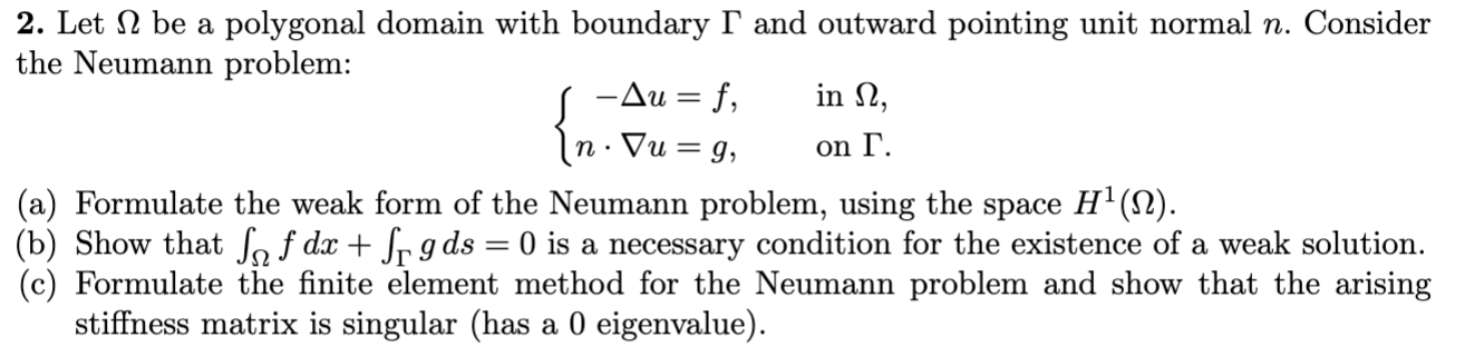 Solved Regarding PDE:Let Ω ﻿be a polygonal domain with | Chegg.com