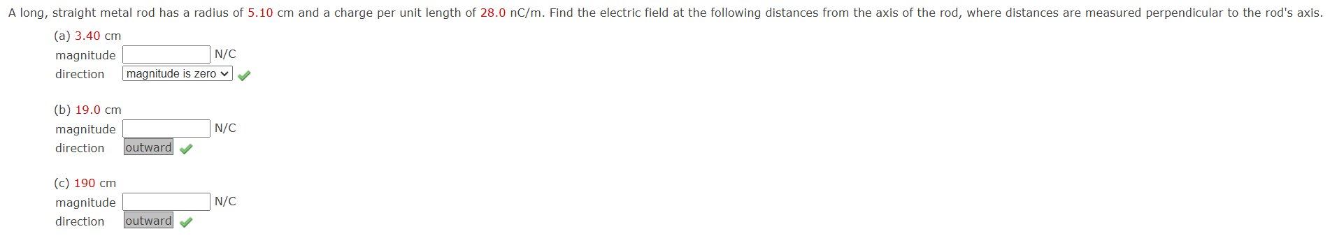 Solved A long, straight metal rod has a radius of 5.10 ﻿cm | Chegg.com