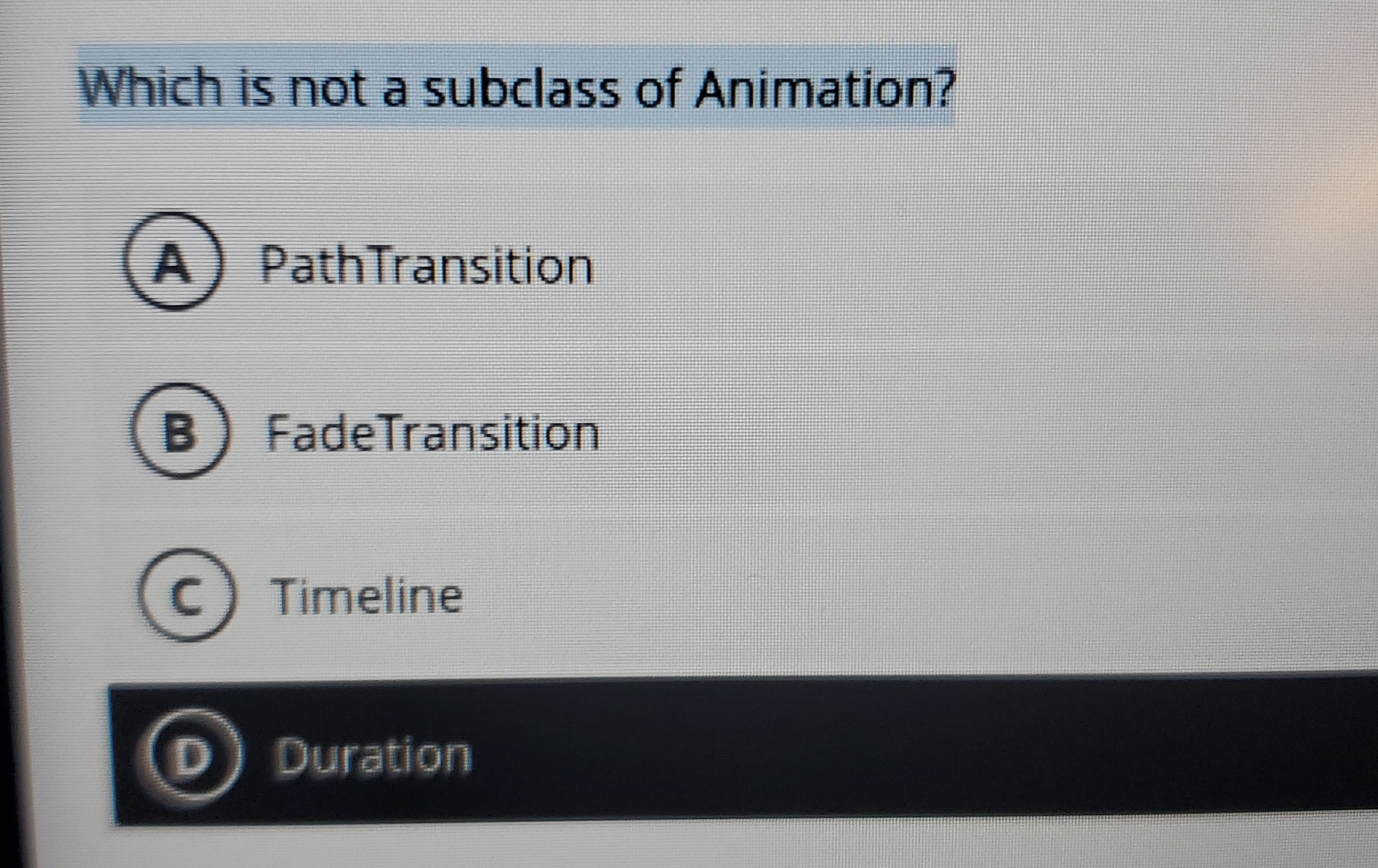Solved Which is not a subclass of | Chegg.com