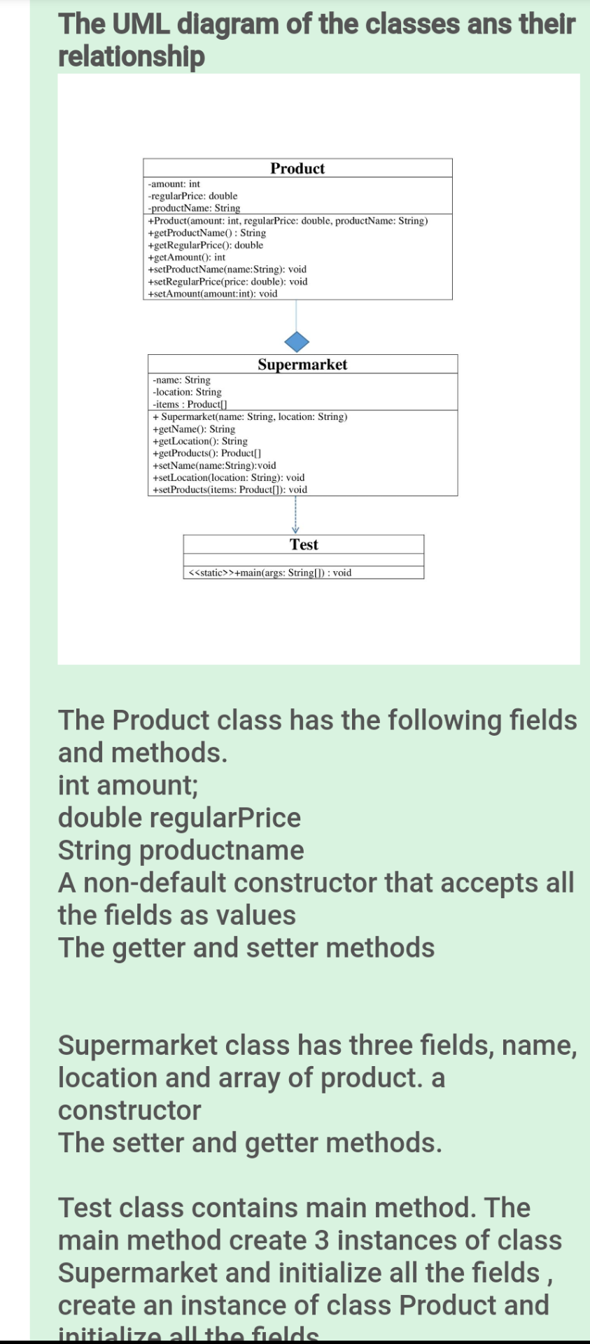 Solved a. Create a class called Product. The Product class | Chegg.com