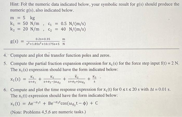 Solved Hint: For the numeric data indicated below, your | Chegg.com