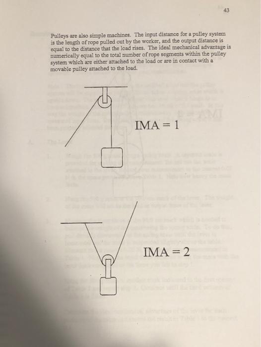 Experiment 6: Simple Machines Introduction Simple | Chegg.com