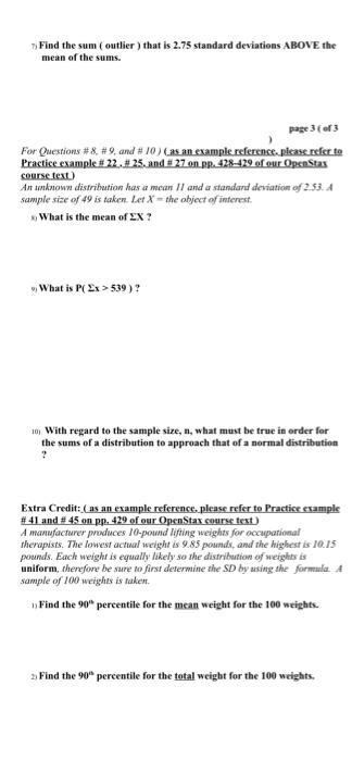 Solved Questions 6-10 below refer to the Central Limit | Chegg.com