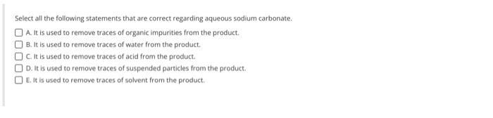 Solved Select all the following statements that are correct | Chegg.com