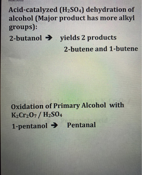 Solved RealLIULIS Acid-catalyzed (H2SO4) dehydration of | Chegg.com