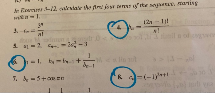 Solved In Exercises 3-12, calculate the first four terms of | Chegg.com