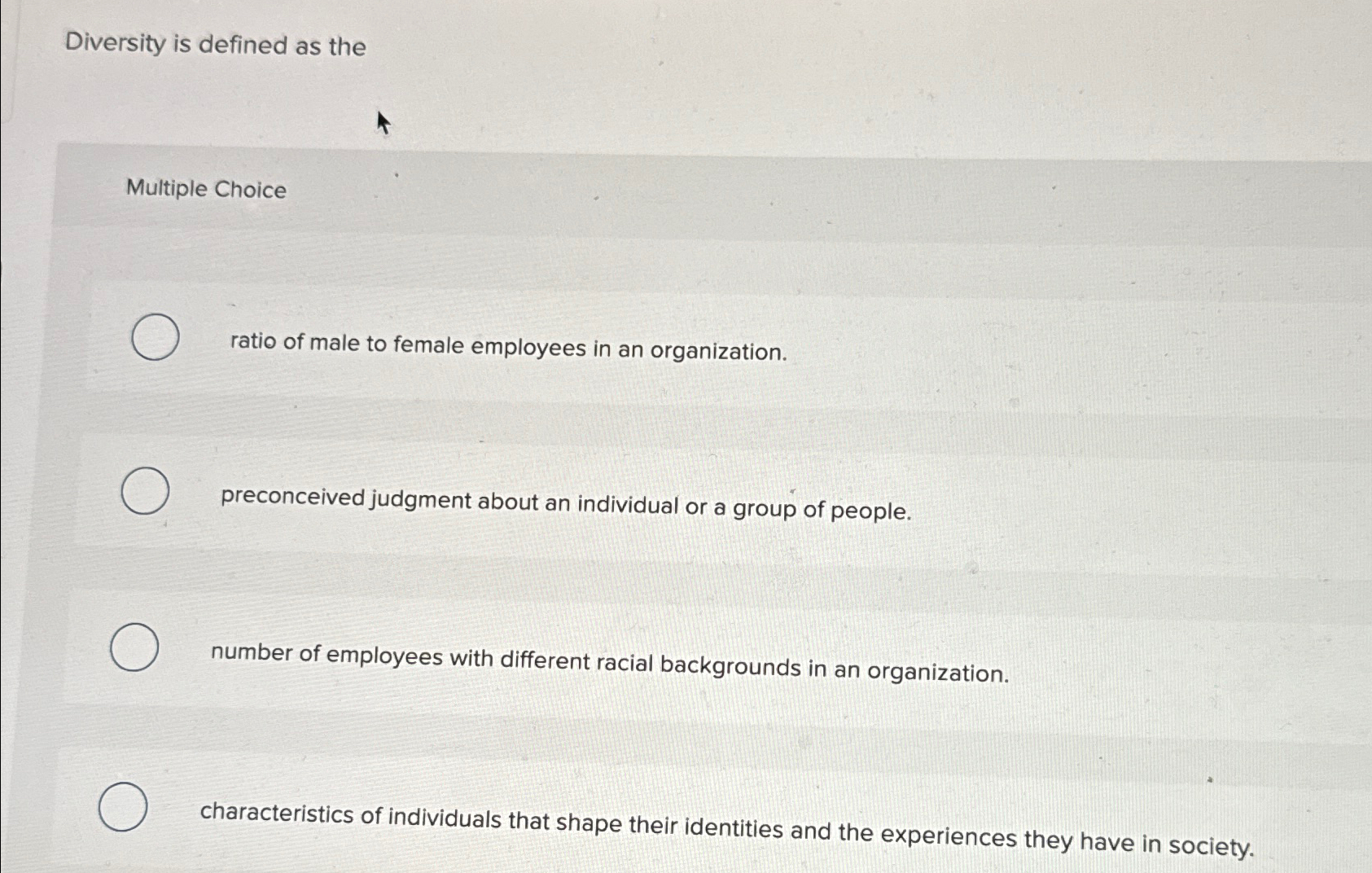 Solved Diversity is defined as theMultiple Choiceratio of | Chegg.com