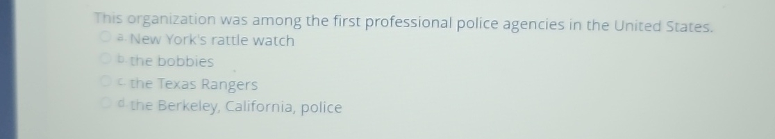 Solved This organization was among the first professional | Chegg.com