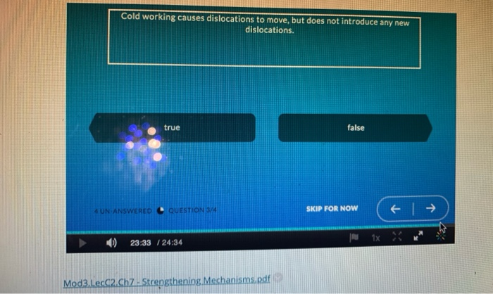 Solved Cold working causes dislocations to move, but does | Chegg.com