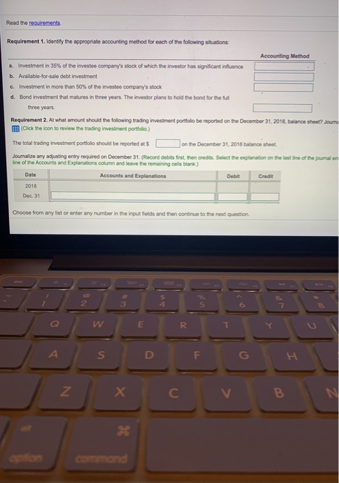 Solved Read the requirements Requirement 1. Identify the | Chegg.com