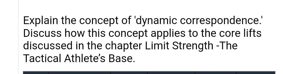 Solved Explain the concept of 'dynamic correspondence.' | Chegg.com