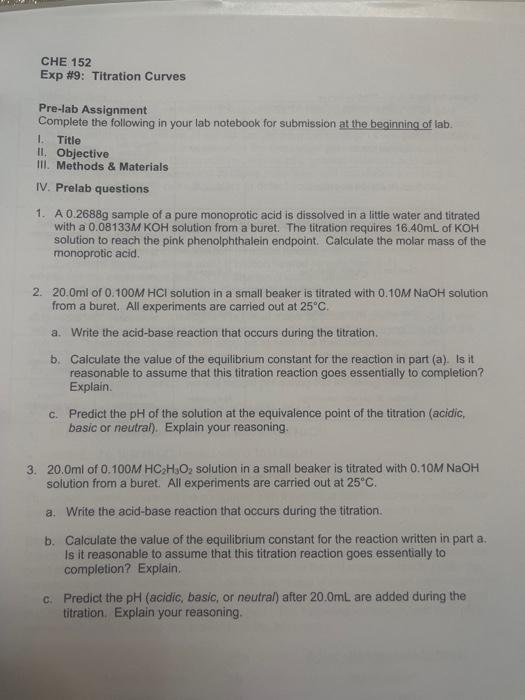 Pre-lab Assignment Complete the following in your lab | Chegg.com Pre-lab Assignment Complete the following in your lab | Chegg.com