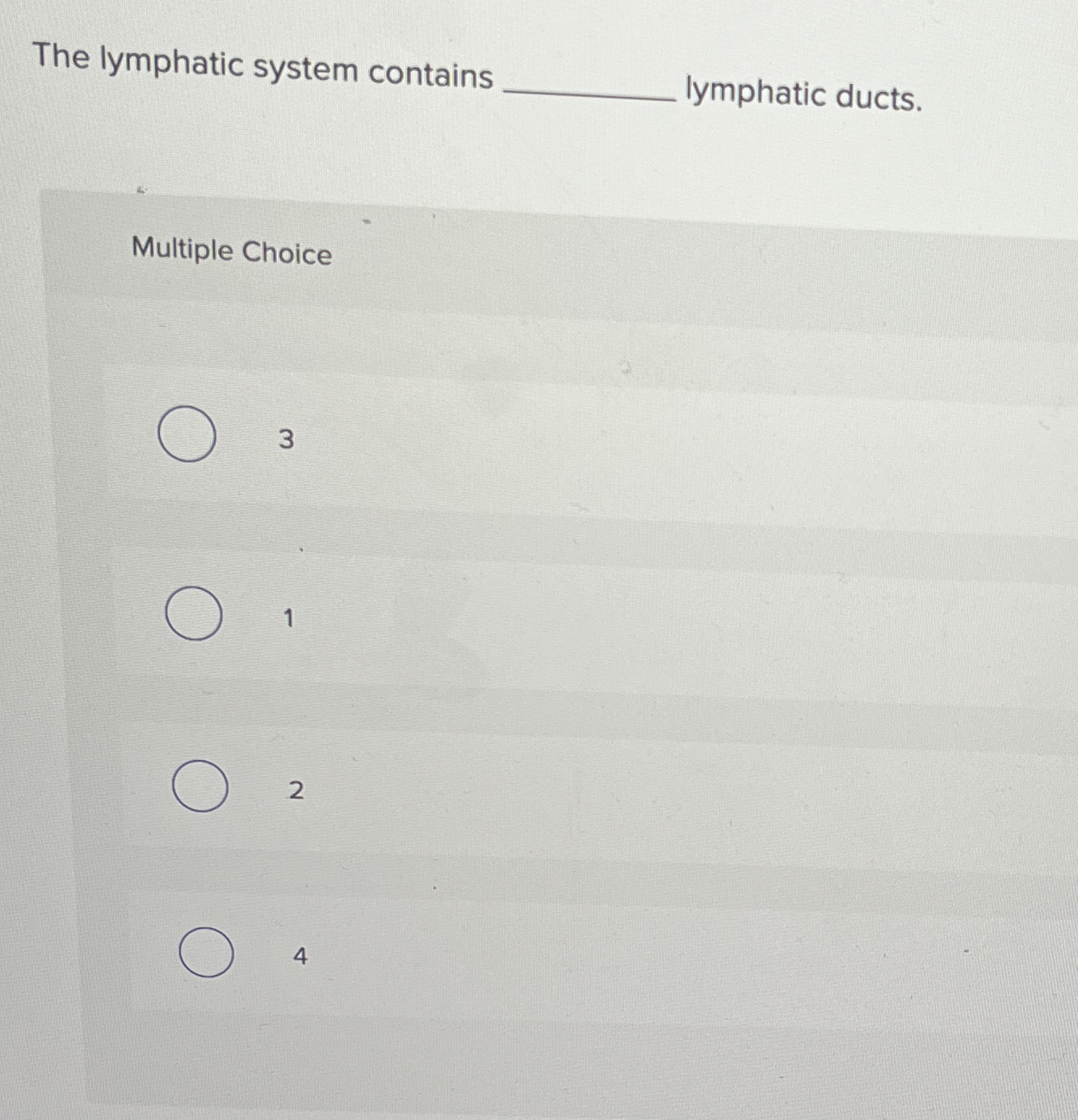 Solved The lymphatic system containslymphatic ducts.Multiple | Chegg.com