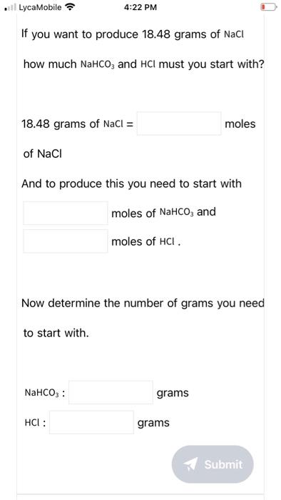 Solved I vraMnhile = 4:15 PM moles of HCl. Now determine the | Chegg.com
