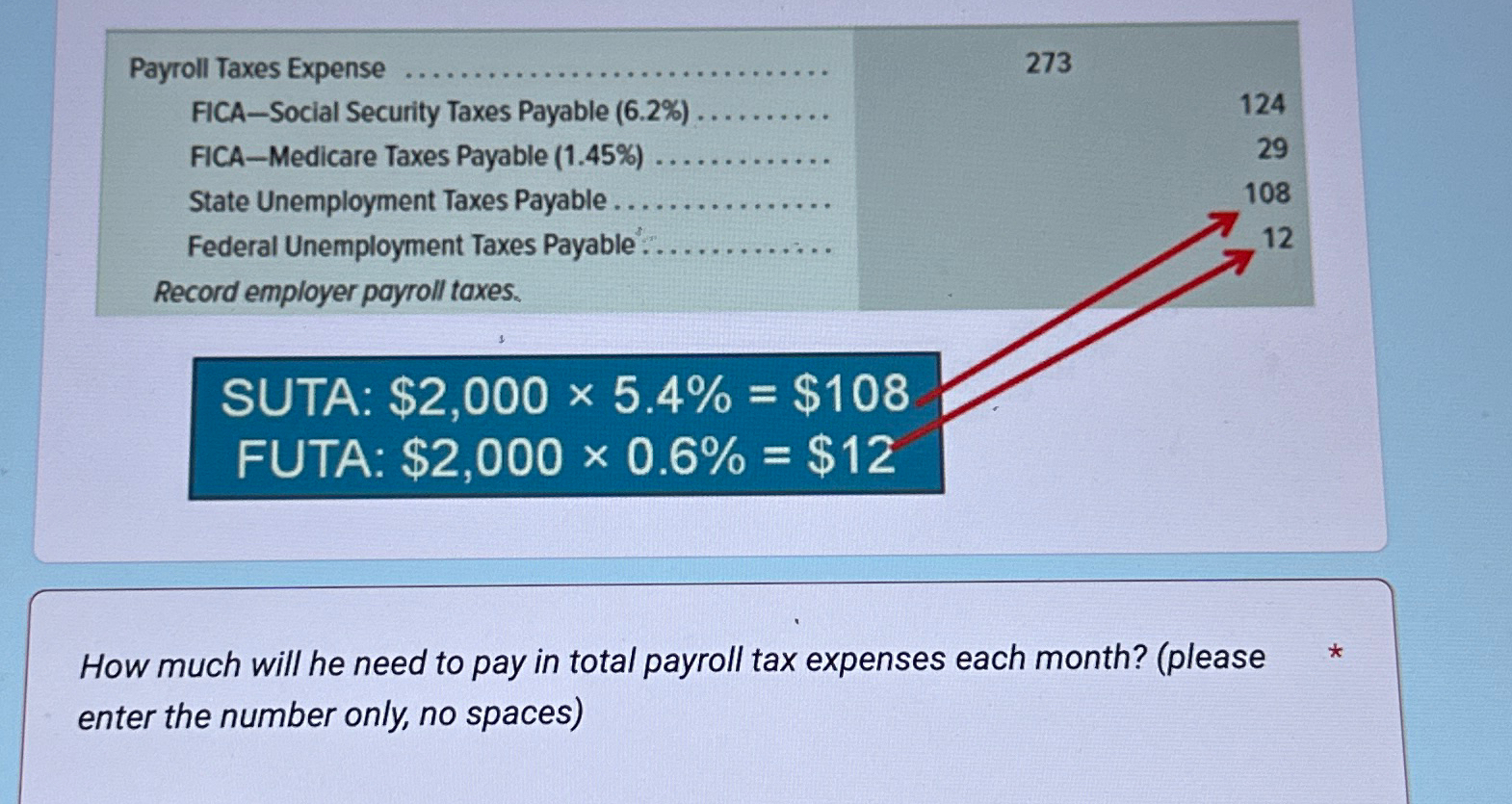 Solved How much will he need to pay in total payroll tax | Chegg.com