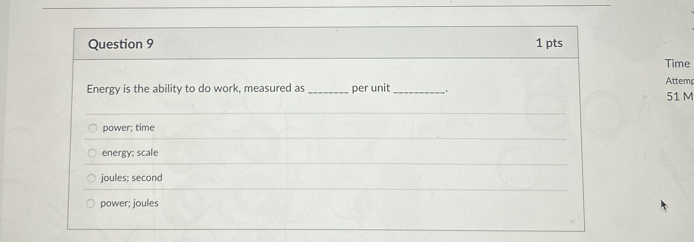 Question 91 ﻿ptsEnergy is the ability to do work, | Chegg.com