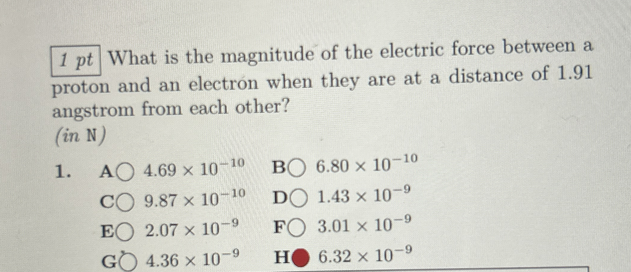 What is the magnitude of the electric force between a | Chegg.com