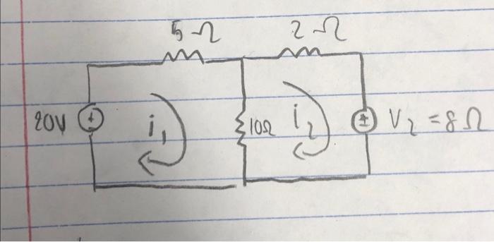 Solved solve for i1 and i2 | Chegg.com