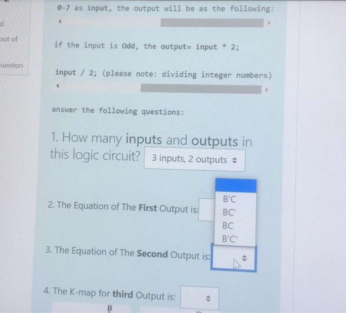 if the input is Odd, the output= input * 2 ; input / | Chegg.com
