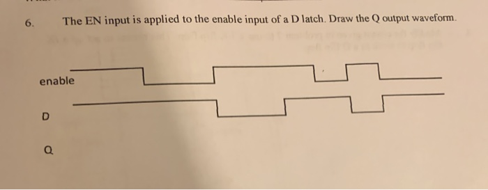 Solved 6. The EN input is applied to the enable input of a | Chegg.com