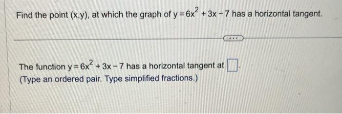 Solved Find the point (x,y), at which the graph of | Chegg.com