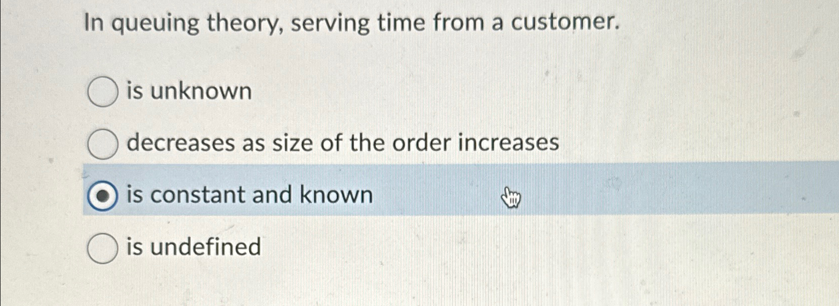 Solved In queuing theory, serving time from a customer.is | Chegg.com
