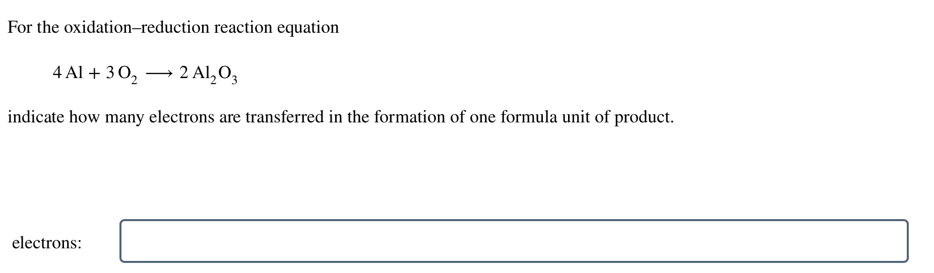 Solved For the oxidation-reduction reaction | Chegg.com