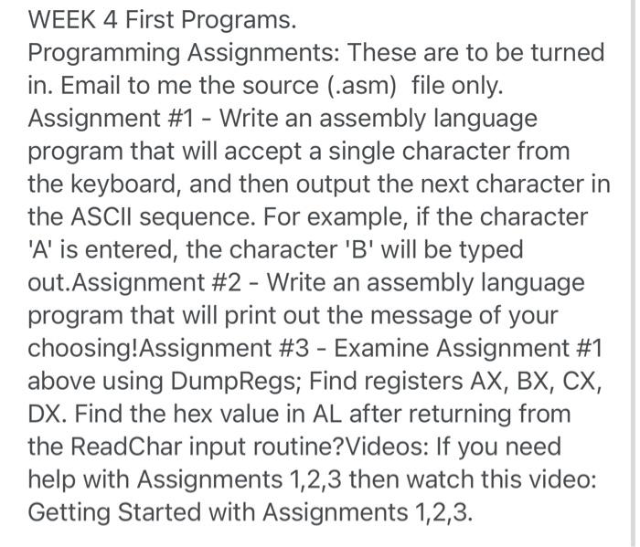 Solved subject - intro to machine and assembly language i | Chegg.com