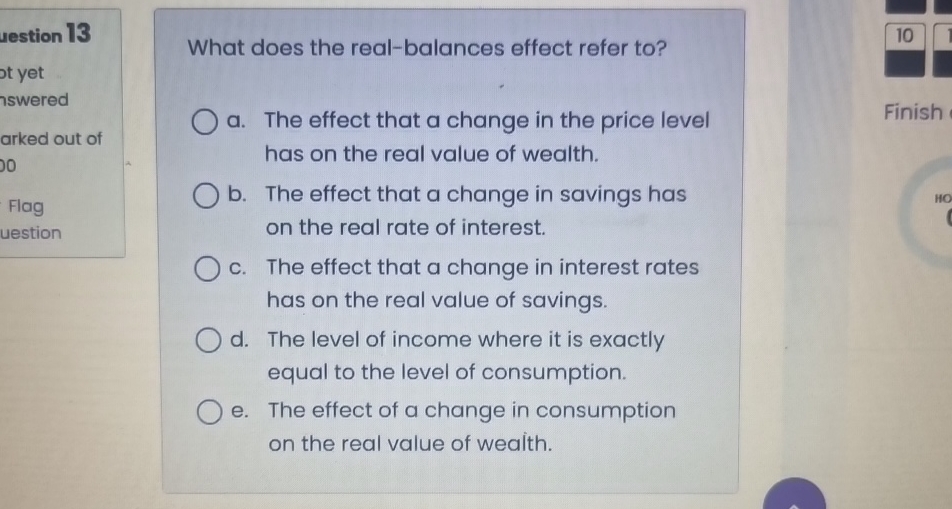 Solved uestion 13What does the real-balances effect refer | Chegg.com