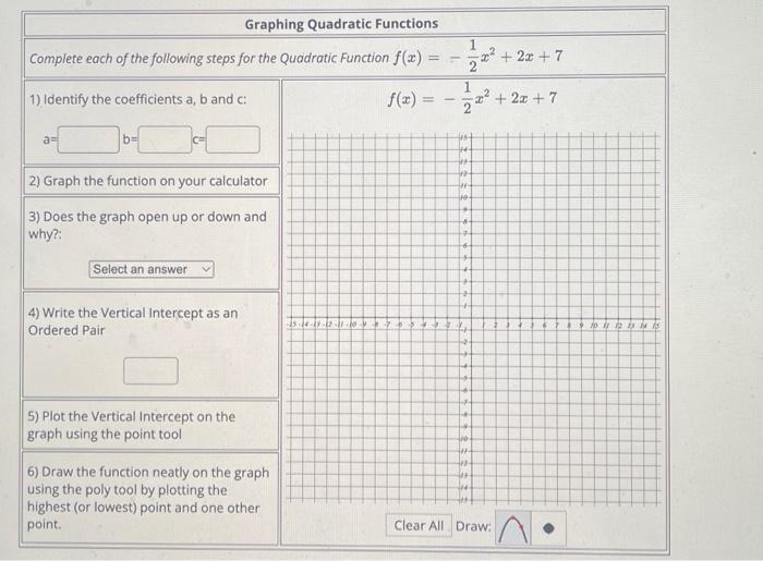 Solved Complete each of the following steps for the | Chegg.com