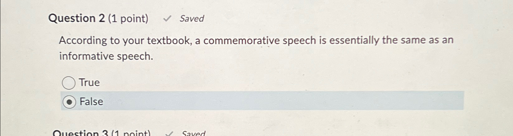 Solved Question 2 (1 ﻿point) ﻿SavedAccording to your | Chegg.com