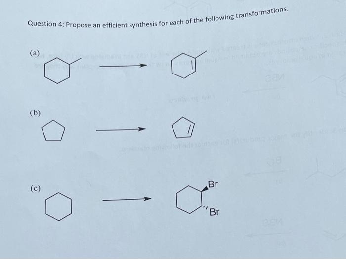 Solved Question 4: Propose an efficient synthesis for each | Chegg.com
