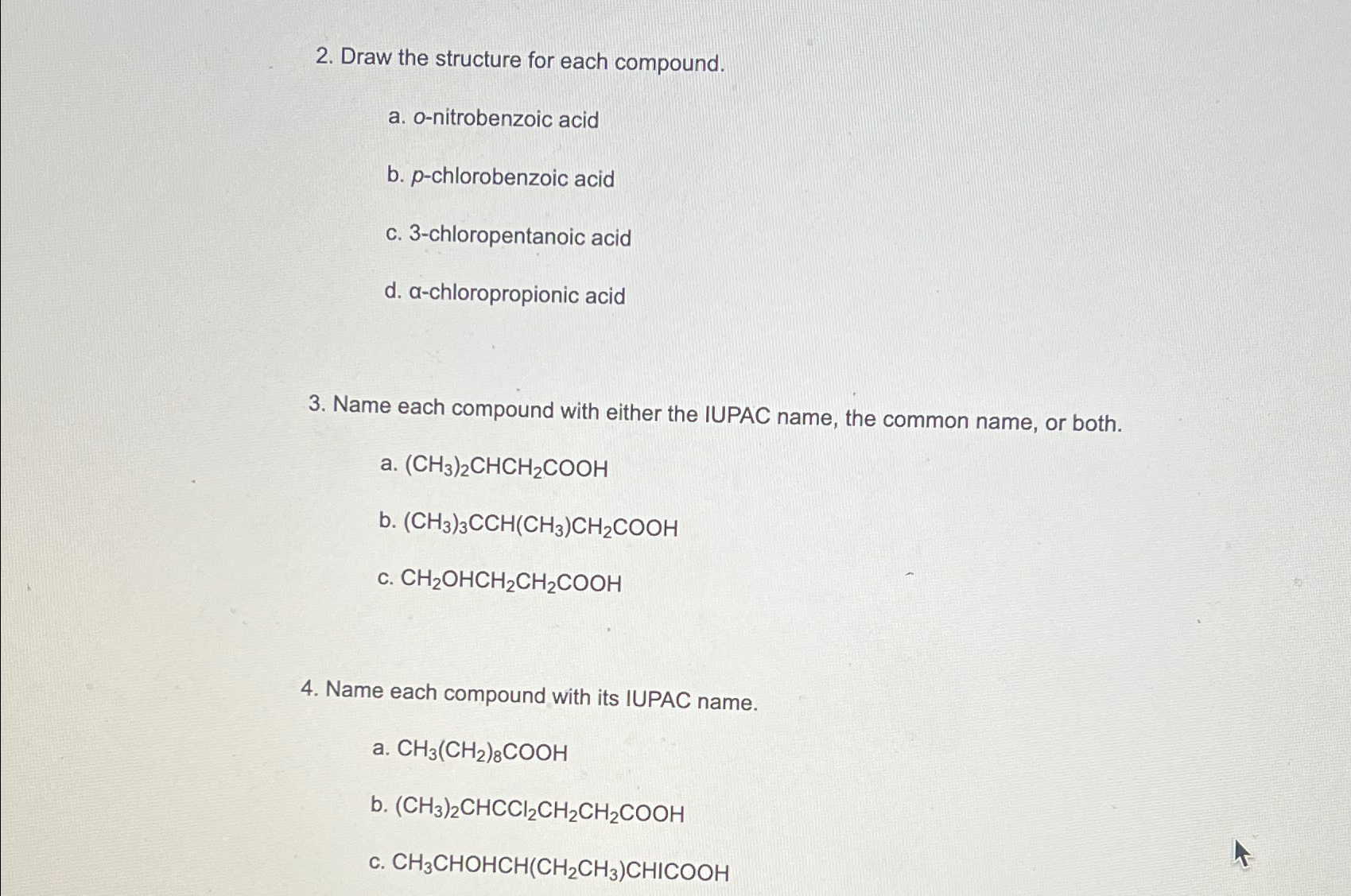 Draw the structure for each compound.a. | Chegg.com