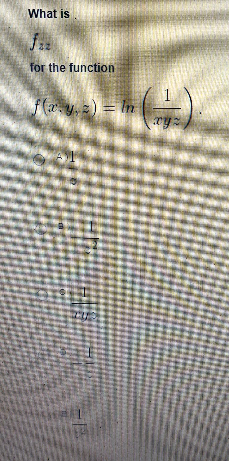Solved 10. Soru What is, for the function f(a,y. :) = in | Chegg.com
