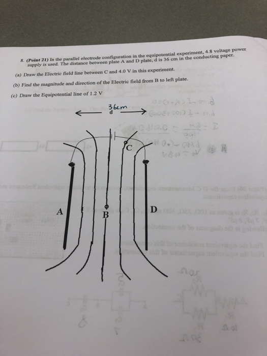 Solved 8. (Point 21) In the parallel electrode configuration | Chegg.com