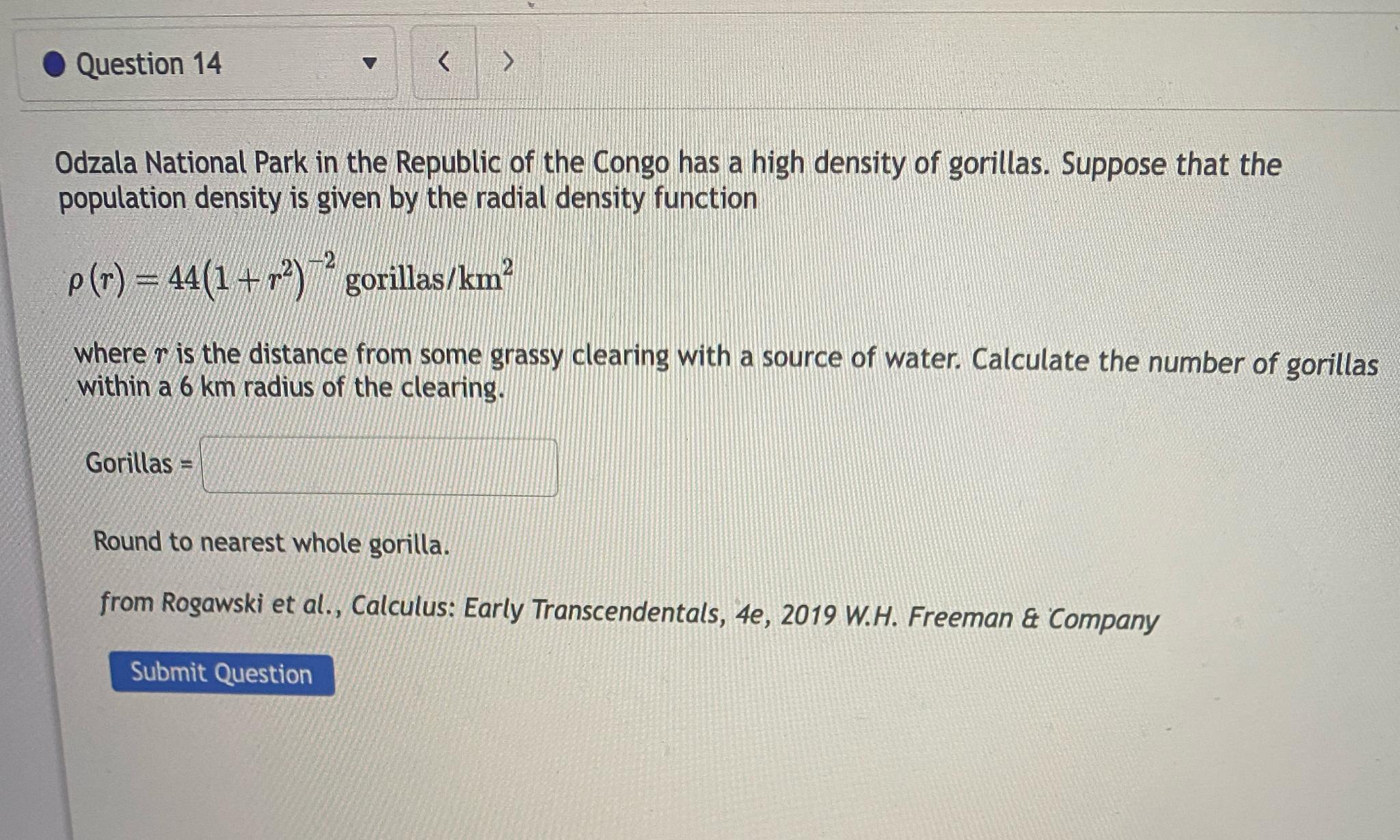 Solved Question 14Odzala National Park in the Republic of | Chegg.com