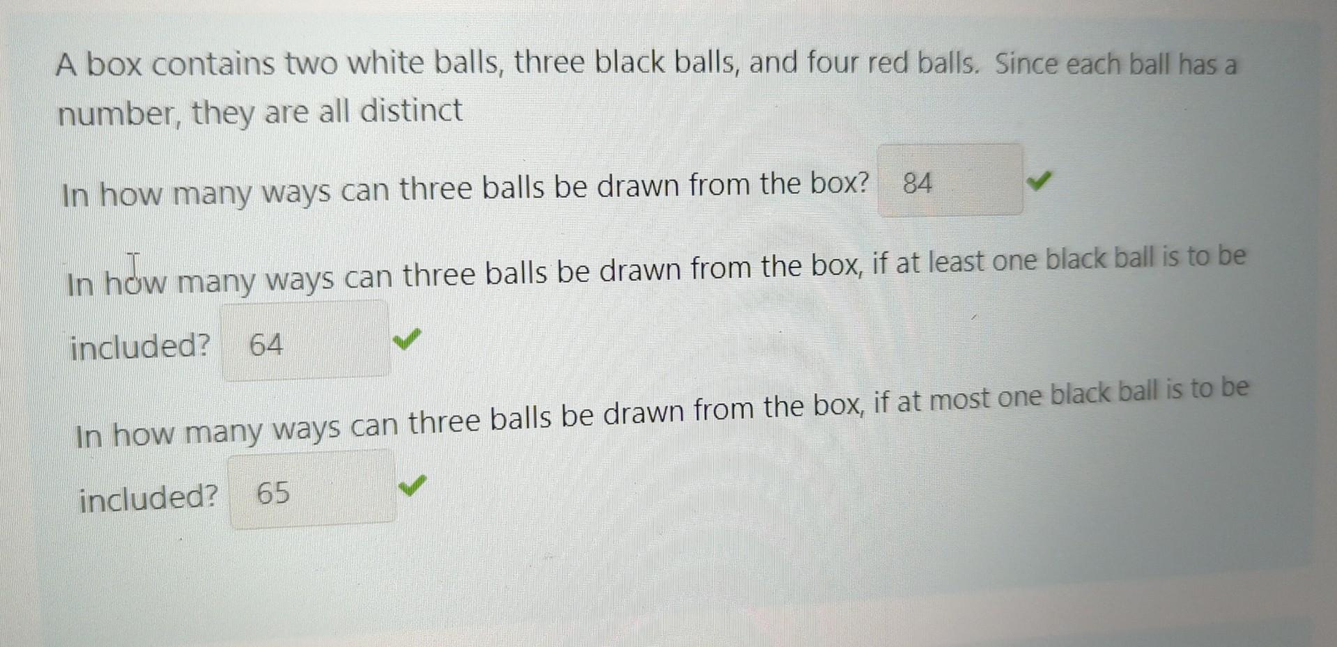 Solved A box contains two white balls, three black balls, | Chegg.com