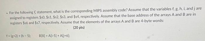Solved - For the following C statement, what is the | Chegg.com