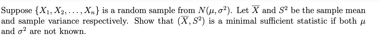 Solved Suppose {x1,x2,dots,xn} ﻿is a random sample from | Chegg.com