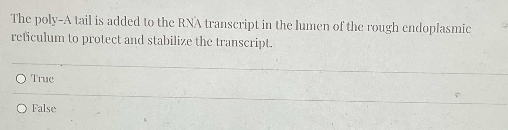 Solved The poly-A tail is added to the RNA transcript in the | Chegg.com
