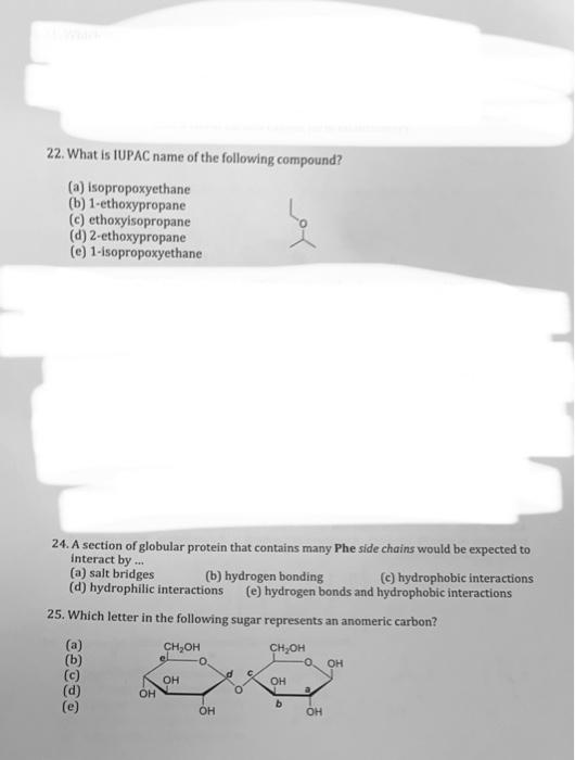 Solved 22. What is IUPAC name of the following compound? (a) | Chegg.com