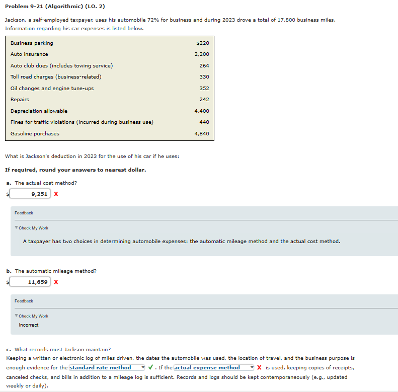 Solved Problem 9-21 (Algorithmic) (LO. 2)Jackson, a | Chegg.com