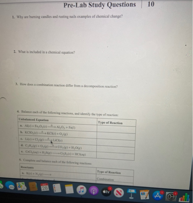 Solved Pre-Lab Study Questions 10 1. Why are burning candles | Chegg.com