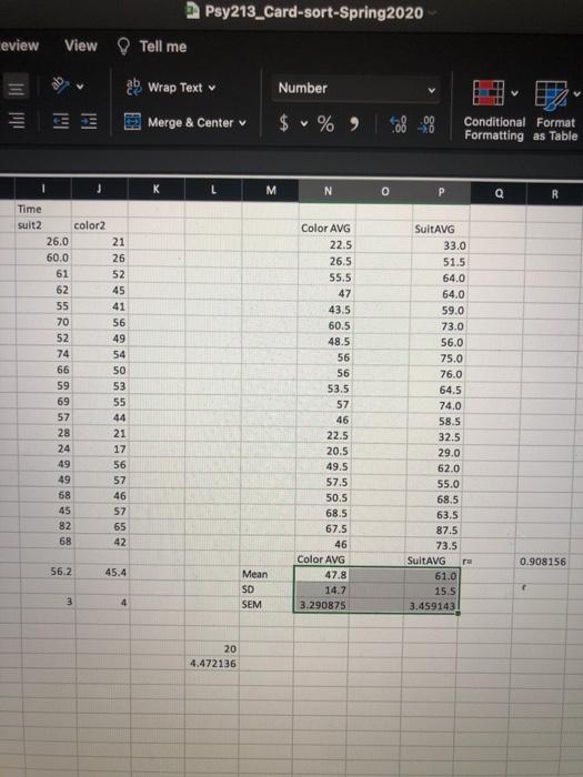 Solved psych statistics, need to calculate data i need to | Chegg.com