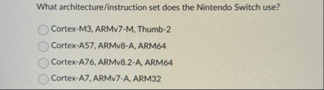 Solved What architecture/instruction set does the Nintendo | Chegg.com